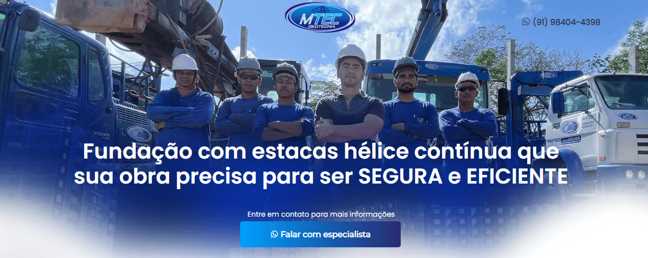 MTEC Engenharia | Metc Engenharia LP estaca hélice